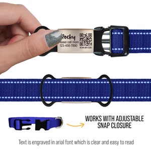 Qr Code Dog Tag, Custom Scannable Slide on Pet ID Tag, Collars Name ...