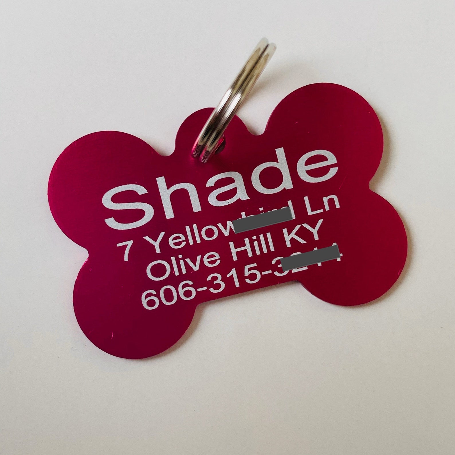 Bone Aluminum Dog ID Collar Custom Engraved Pet ID Tags | Etsy