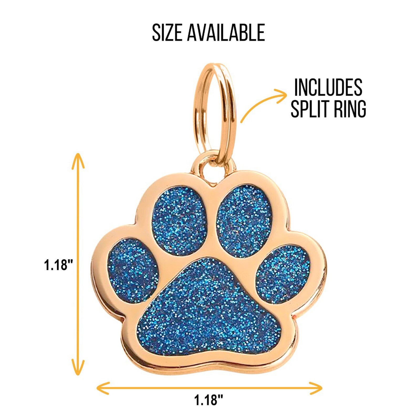 Personalized Paw Pet Name Tags Custom Engraved Gold Dog ID | Etsy