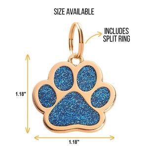 Personalized Paw Pet Name Tags Custom Engraved Gold Dog ID | Etsy