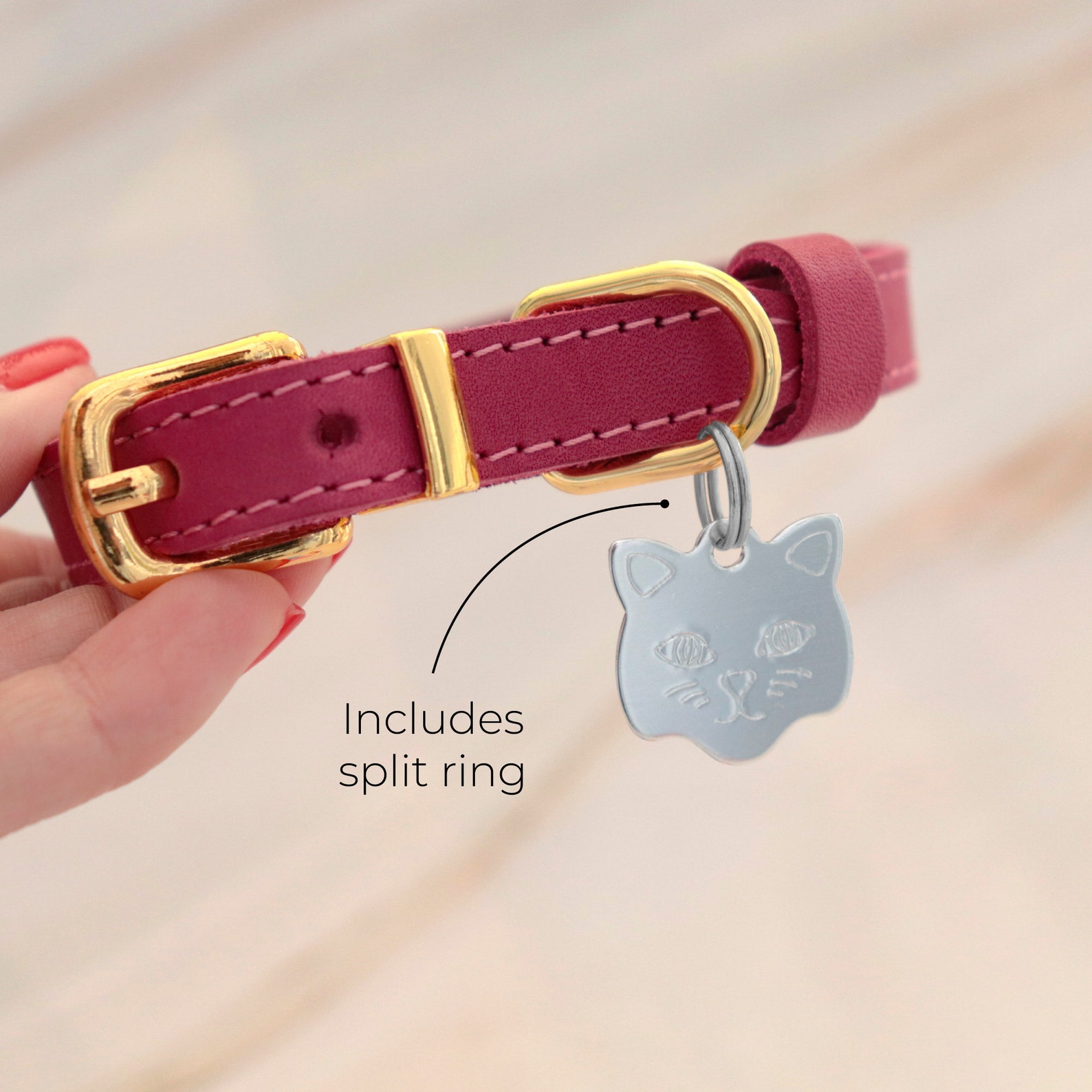 Custom Engraved Cute Cat ID Tag Small Kittens ID Tag - Etsy