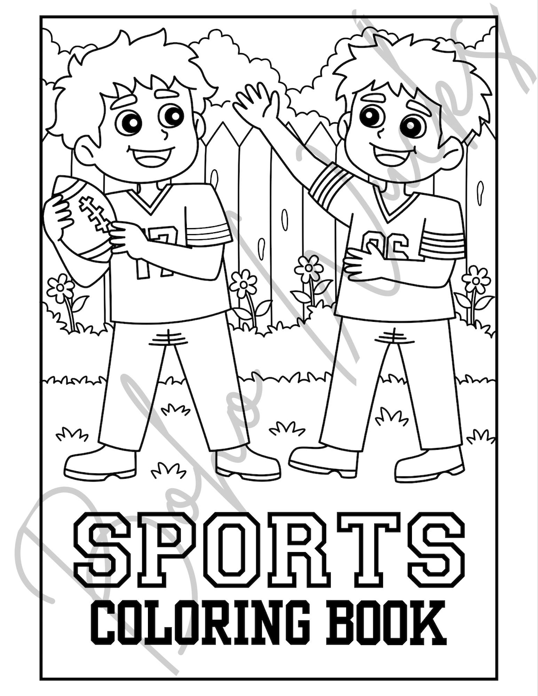 Sports Coloring Book | Children Coloring Pages | Hockey Coloring | Kids ...