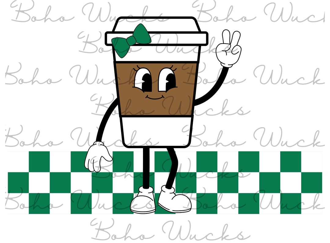 Coffee Cartoon Character Png and Svg File | Retro Character | Cartoon ...