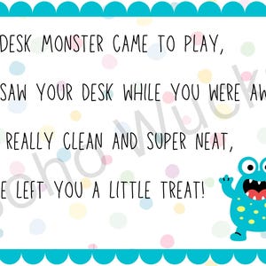 Desk Monster Reward Cards | Teacher Classroom Printable (PDF) - Etsy