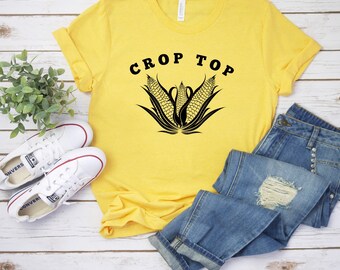 Crop Top Shirt, Crop Top Tshirt, Corn Crop Top, Farming, Midwest Shirt ...