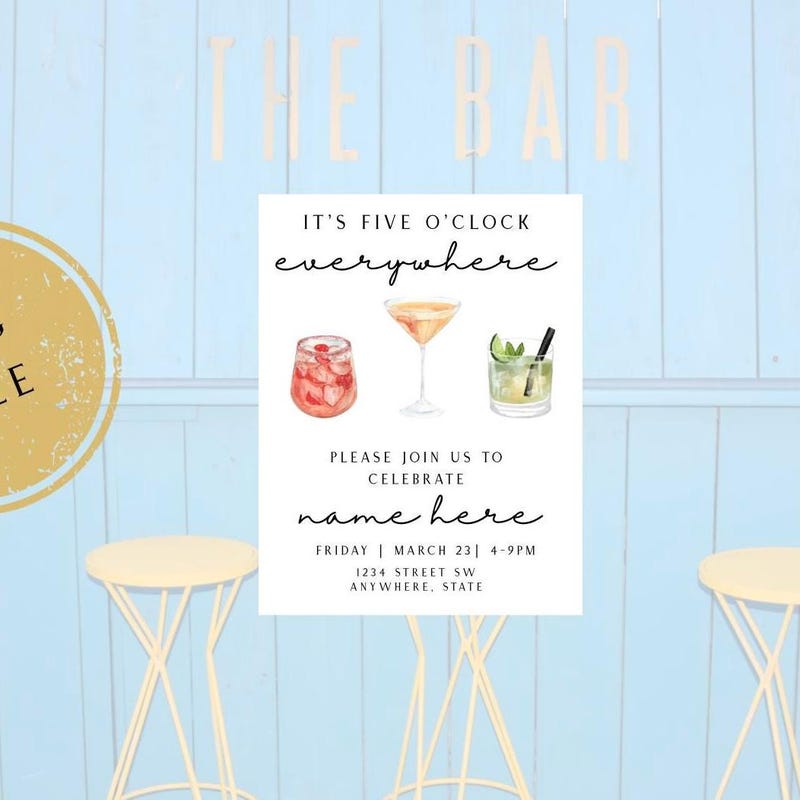 5 Oclock Somewhere Sign - Etsy