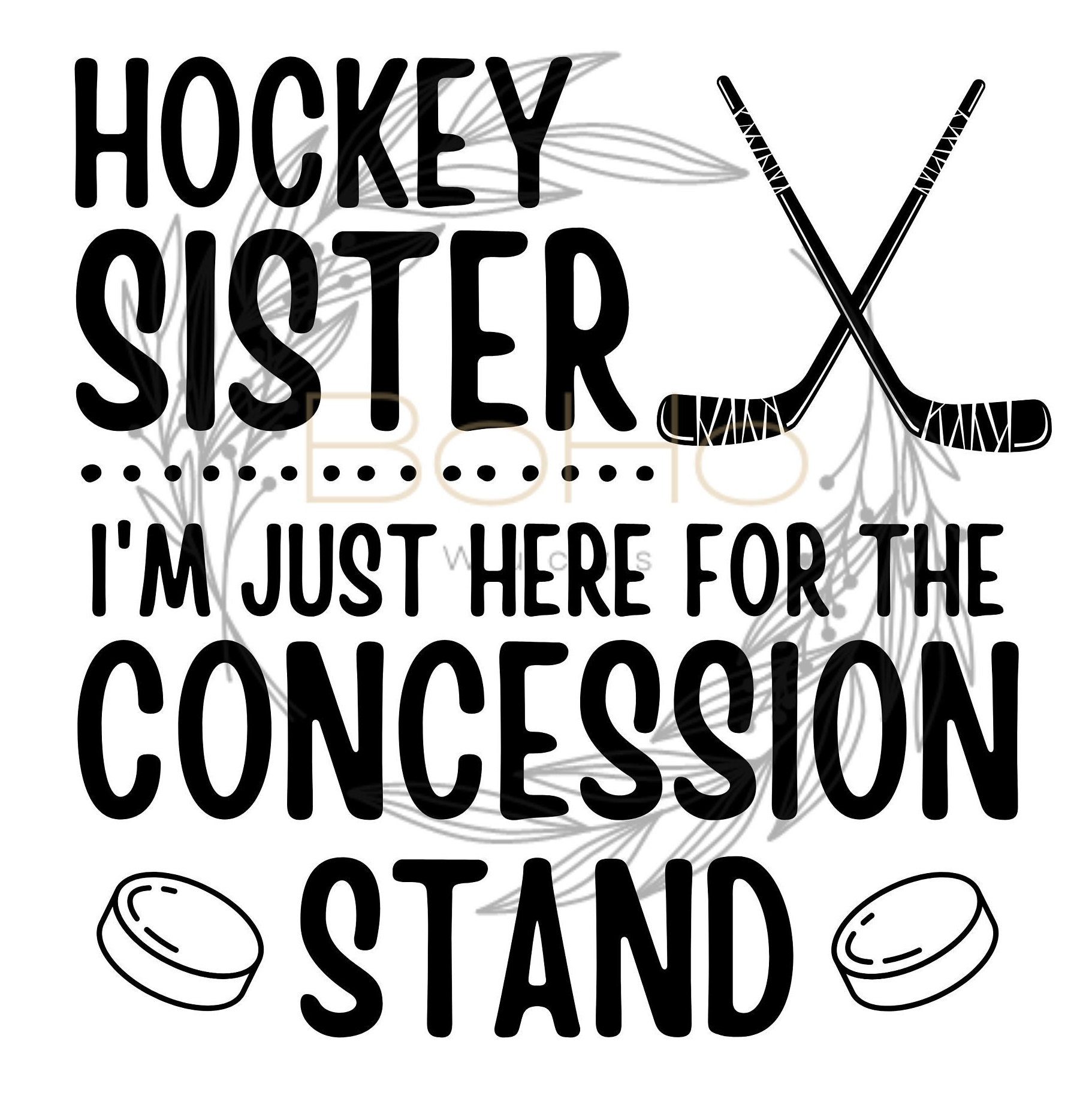 Little Hockey Sister, Just Here for the Concession Stand PNG and SVG Digital Download - Etsy