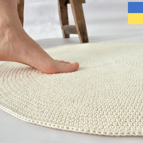 Crochet Rug PATTERN Round Bumpy Bath Mat Crochet Bathroom | Etsy