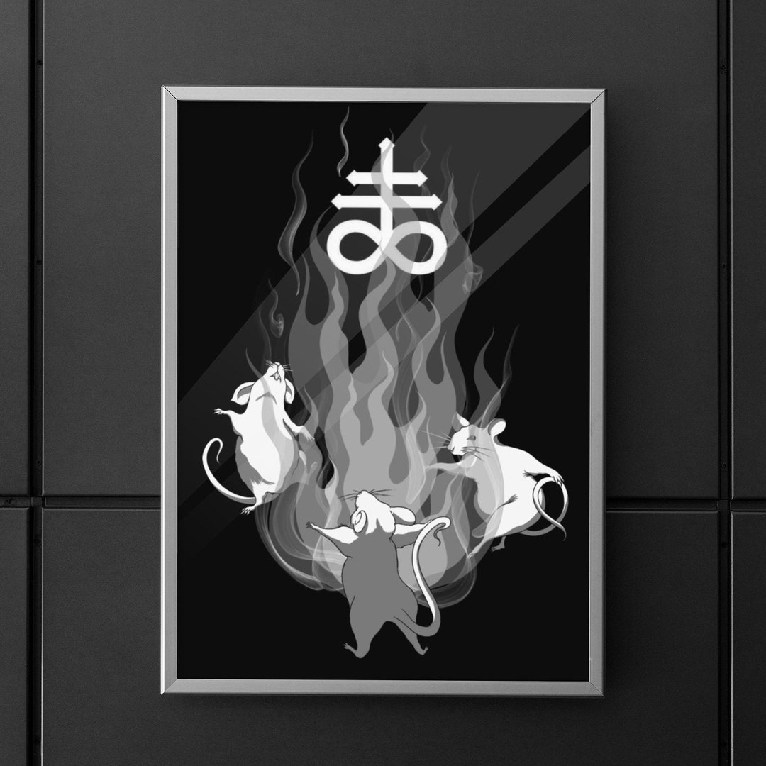 Dances With Rats Satanic Art Print Gothic Art // Alternative Art ...
