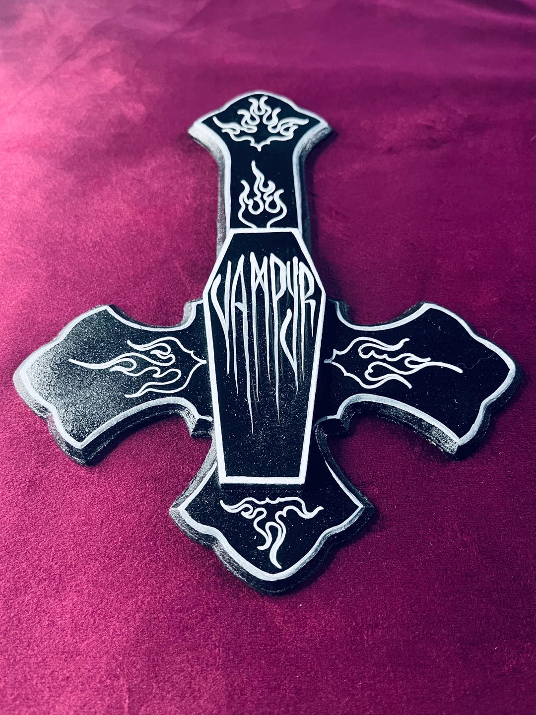 Vampyr Satanic Inverted Cross Wall Hanging, Gothic Decoration, Hanging ...