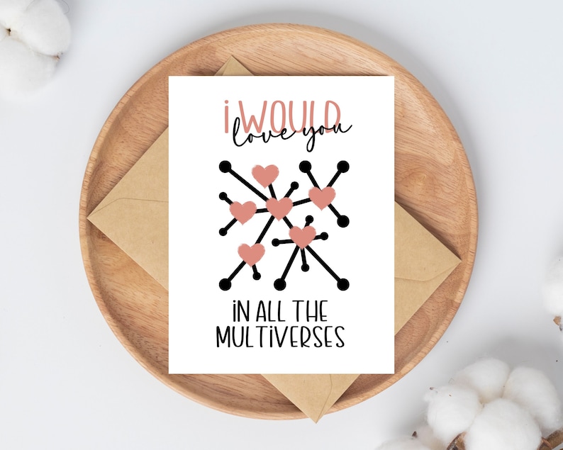 I Would Love You in All the Multiverses Card, Cute and Funny Valentine ...