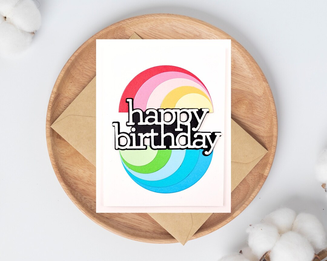 Happy Birthday Rainbow Card, Bright and Cheery Rainbow Card - Etsy