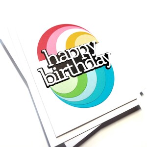 Happy Birthday Rainbow Card Kids Birthday Cards Fun Cards - Etsy