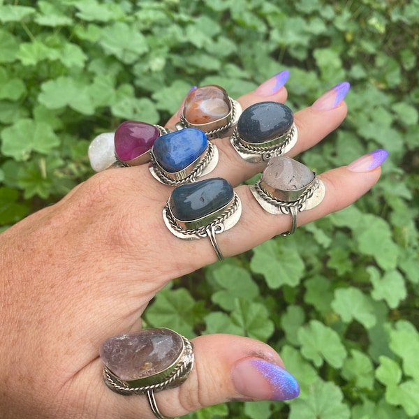 Sterling Silver Ring With Stone - Etsy