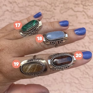 Adjustable Peruvian Stone Rings ~ Authentic Gemstone ~ Unique Rare ...