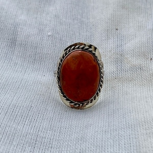 Adjustable Peruvian Stone Ring: Handmade Alpaca Silver - Etsy