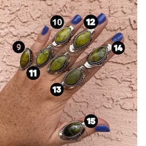 SERPENTINE Adjustable Ring ~ Adjustable Serpentine Ring ~ Peruvian Serpentine ~ Gift for Her ...