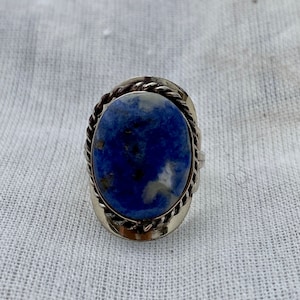 Adjustable Peruvian Stone Ring: Handmade Alpaca Silver - Etsy