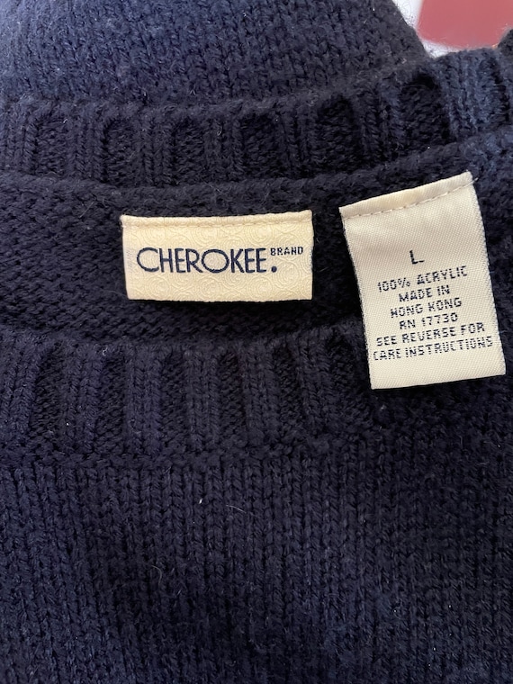 90s/early 2000s Cherokee brand navy sweater Y2K mens … - Gem
