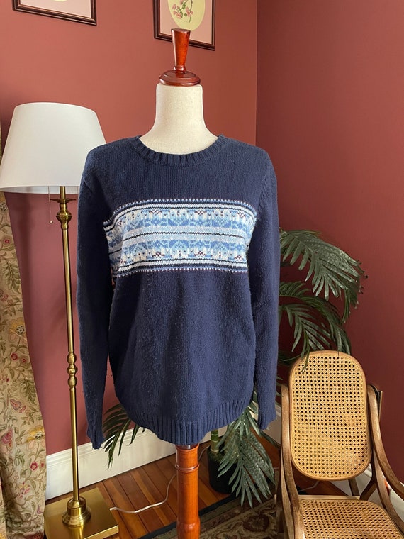 90s/early 2000s Cherokee brand navy sweater Y2K mens … - Gem
