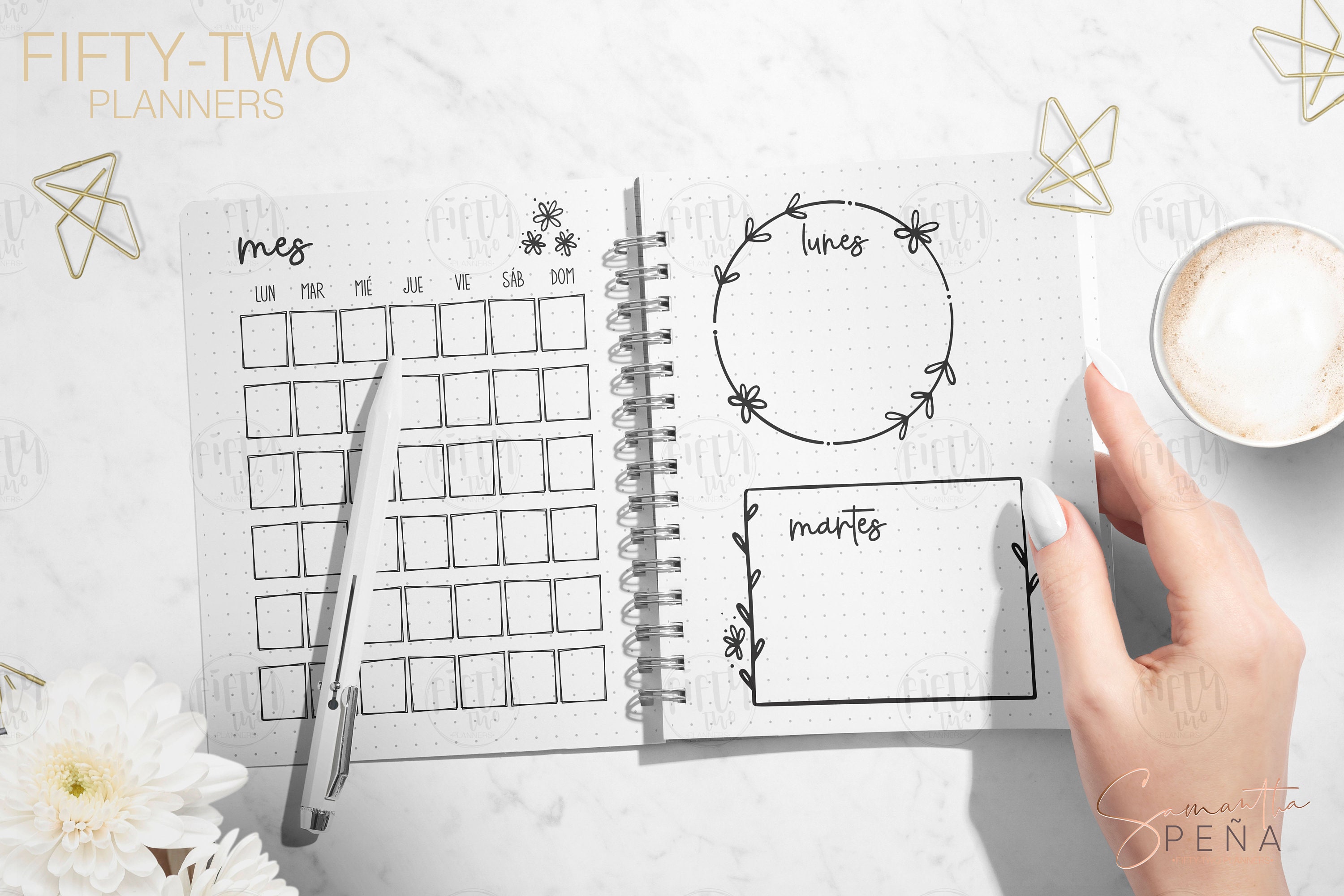 AGENDA PERPETUA DOODLE / bolsillo / diaria / dos días / agenda - Etsy ...