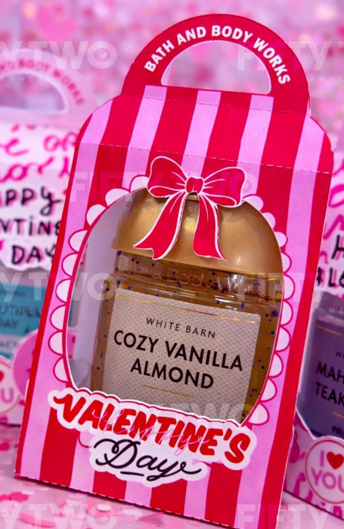 Valentine Bow PocketBac Holder Individual Template | Printable Gift Box ...