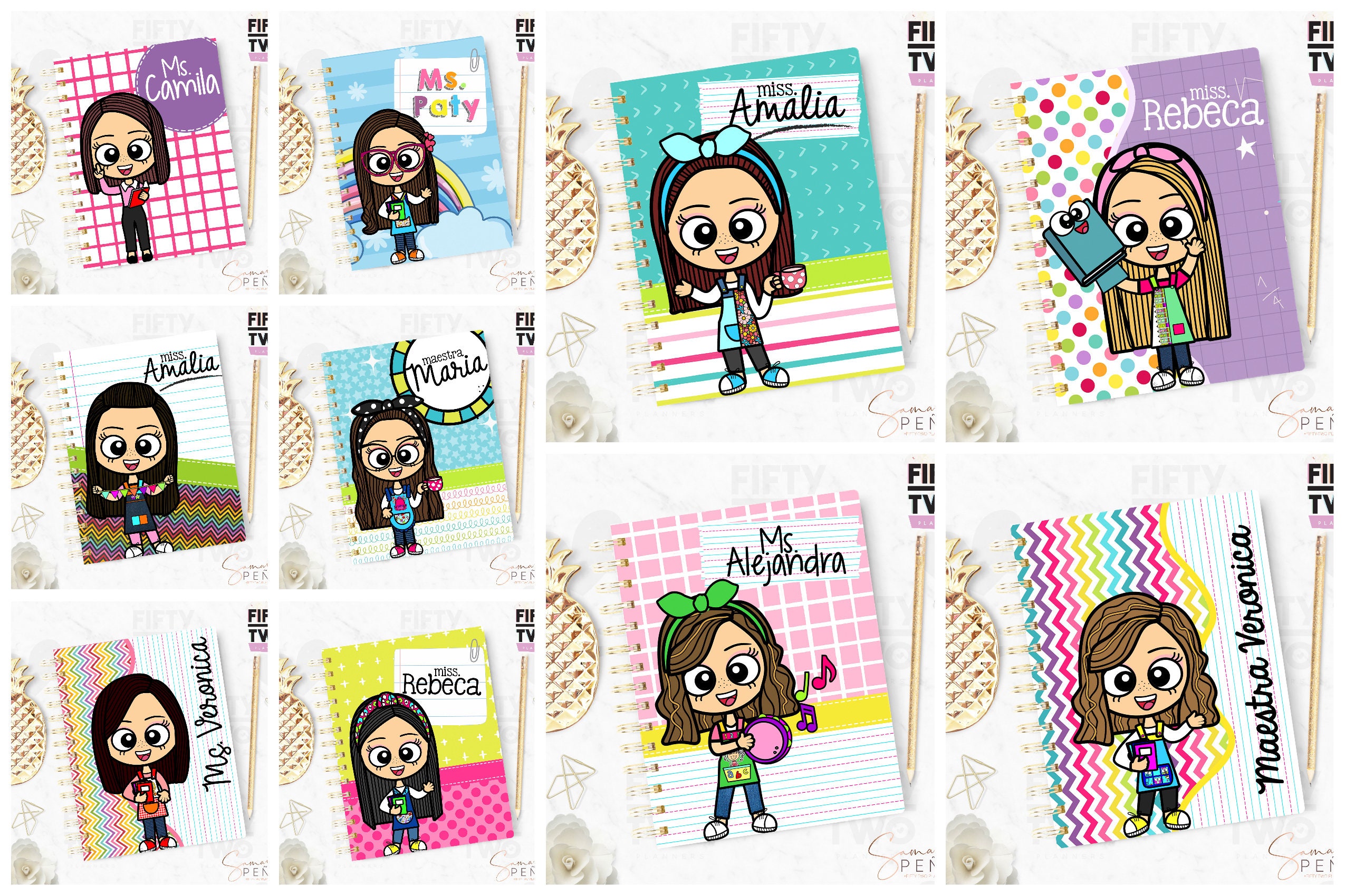 LINDAS PORTADAS MAESTRA / portadas bonitas para maestra 2023 / - Etsy ...