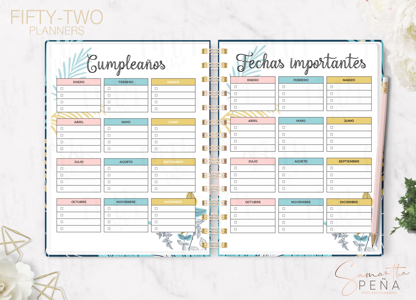 PLANEADOR PARA MAMÁ / agenda perpetua / planeador imprimible /Pdf ...