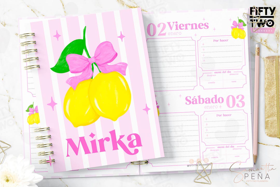 AGENDA PINK LEMONADE 2026 / nueva colección / medio oficio / agenda dos ...