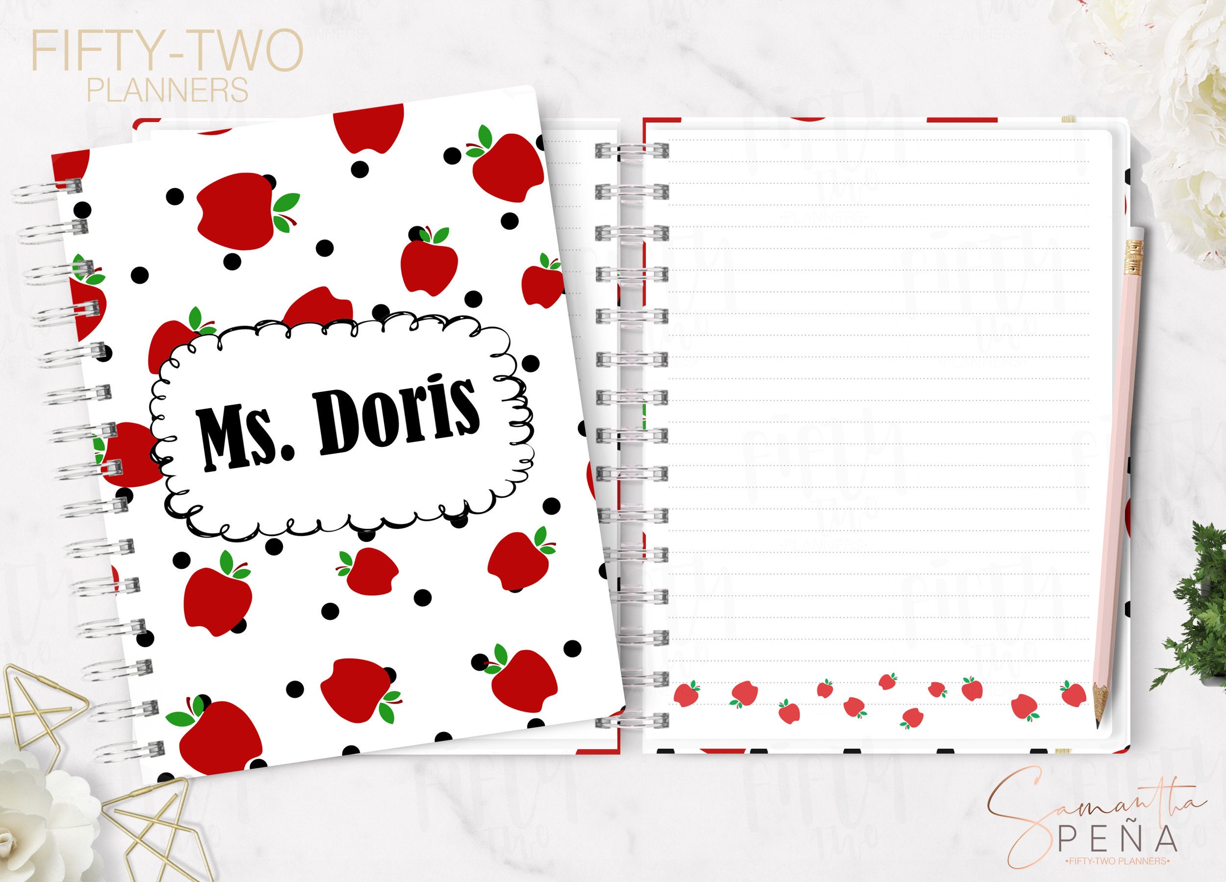 Paquete de libretas y cubiertas para maestra / hojas | Etsy