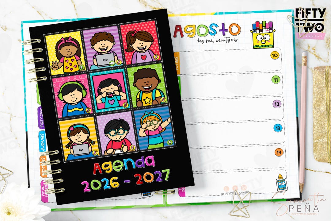 Rainbow Teacher Planner 2026-2027 / Half Letter Size / Printable ...
