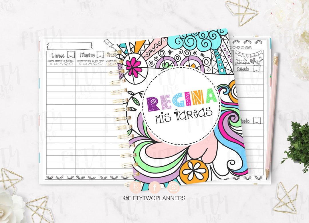 Task Notebook GIRL / Task Notebook for Girl / Back to School ...