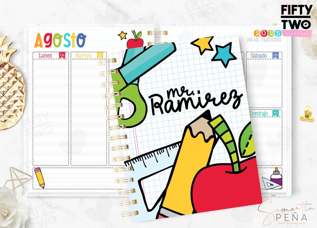 Planeador de maestro 2025 - 2026 / digital / imprimible / agenda de ...