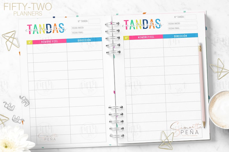 Organizador de tandas / formato de tandas / organizador para tandas ...