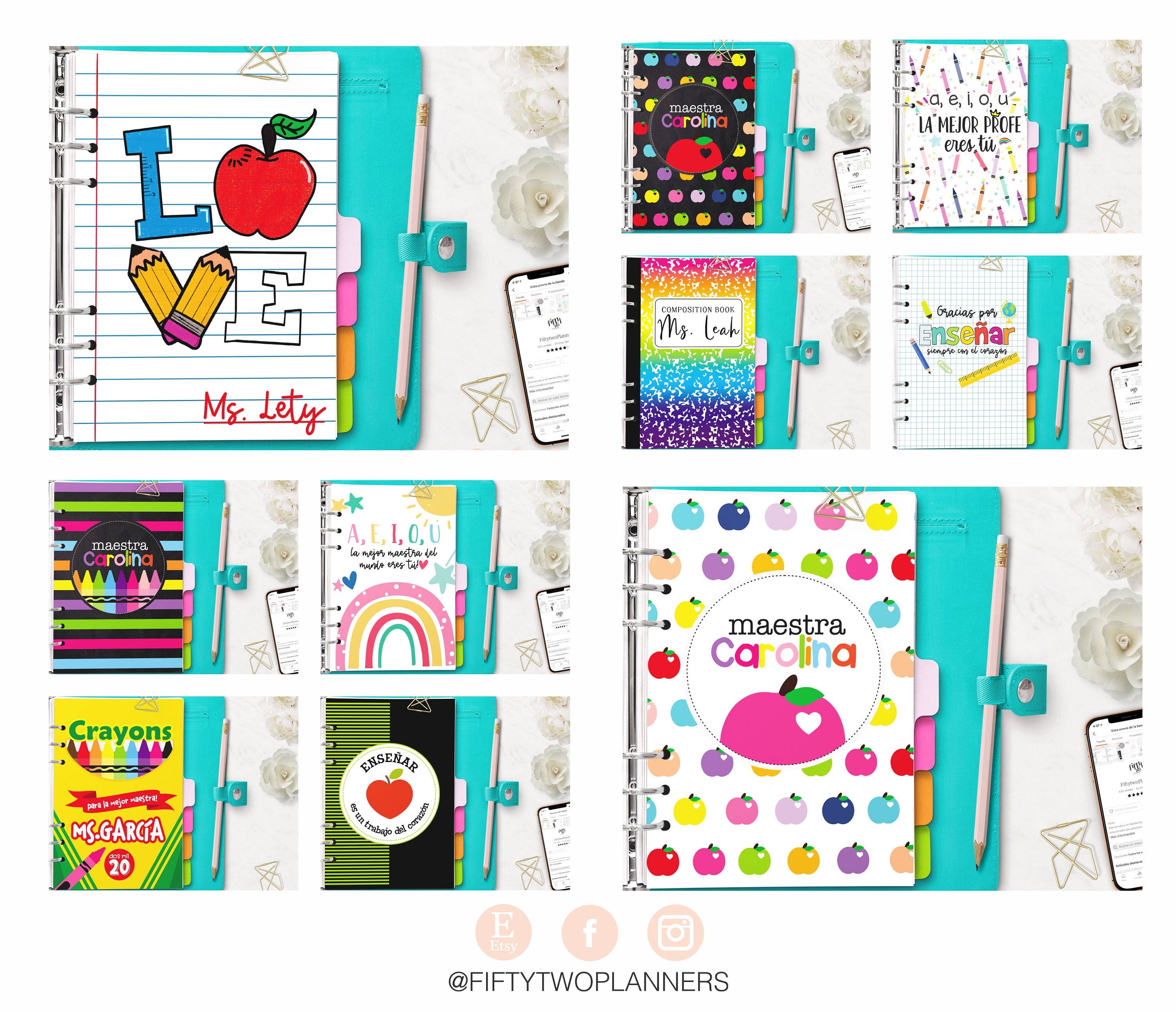 PORTADAS MAESTRO / Teacher Cover Bundle 10 pack / regalos para - Etsy ...