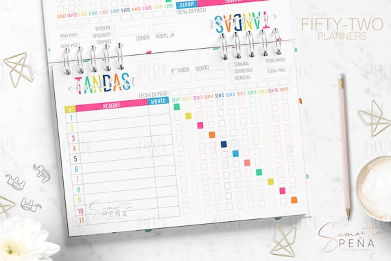 Organizador de tandas horizontal / formato de tandas / - Etsy México