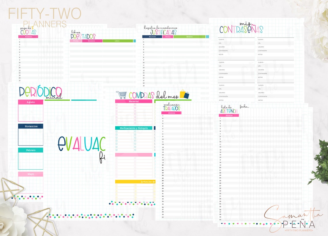 Teacher Planner 2021 2022 / Digital / Printable / Master | Etsy