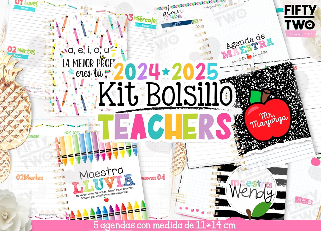 SUPER KIT Teacher's Day / Printable Agenda Pocket Size 1114 Cm ...