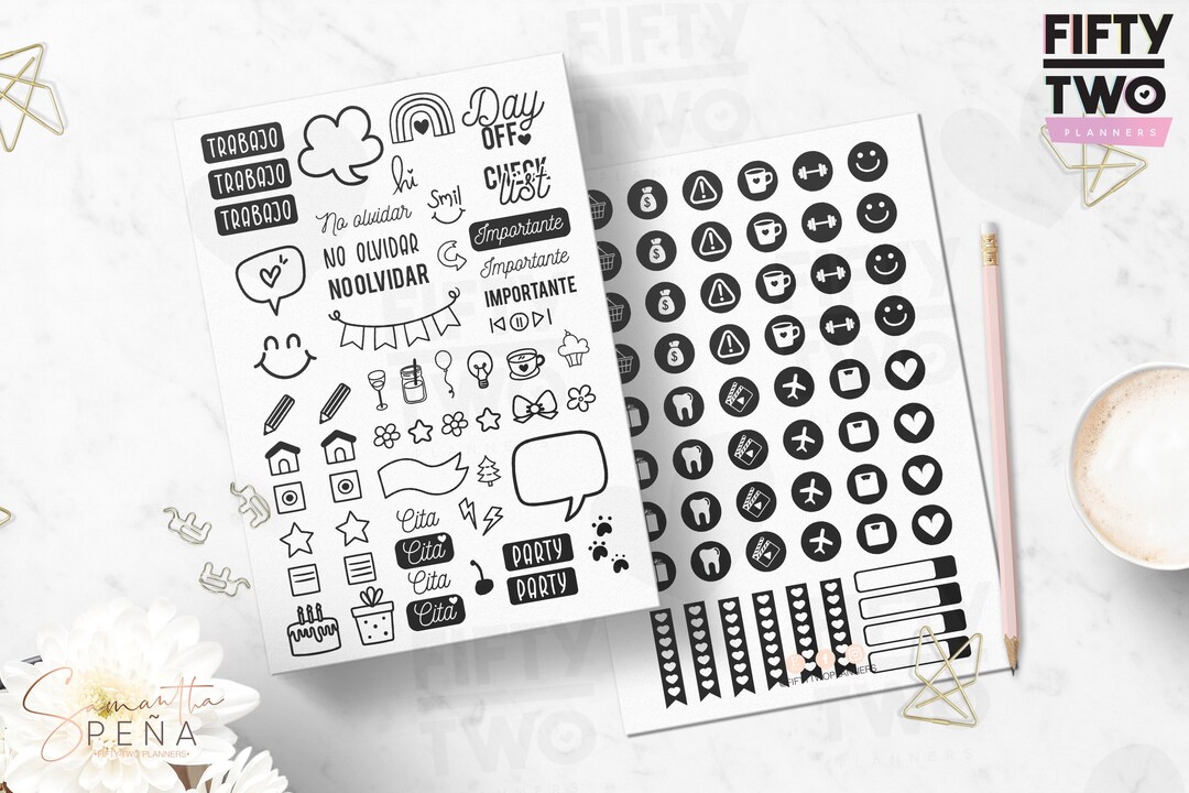 AGENDA STICKERS / Planner Stickers / Labels / Stickers / 2022 / Planner ...