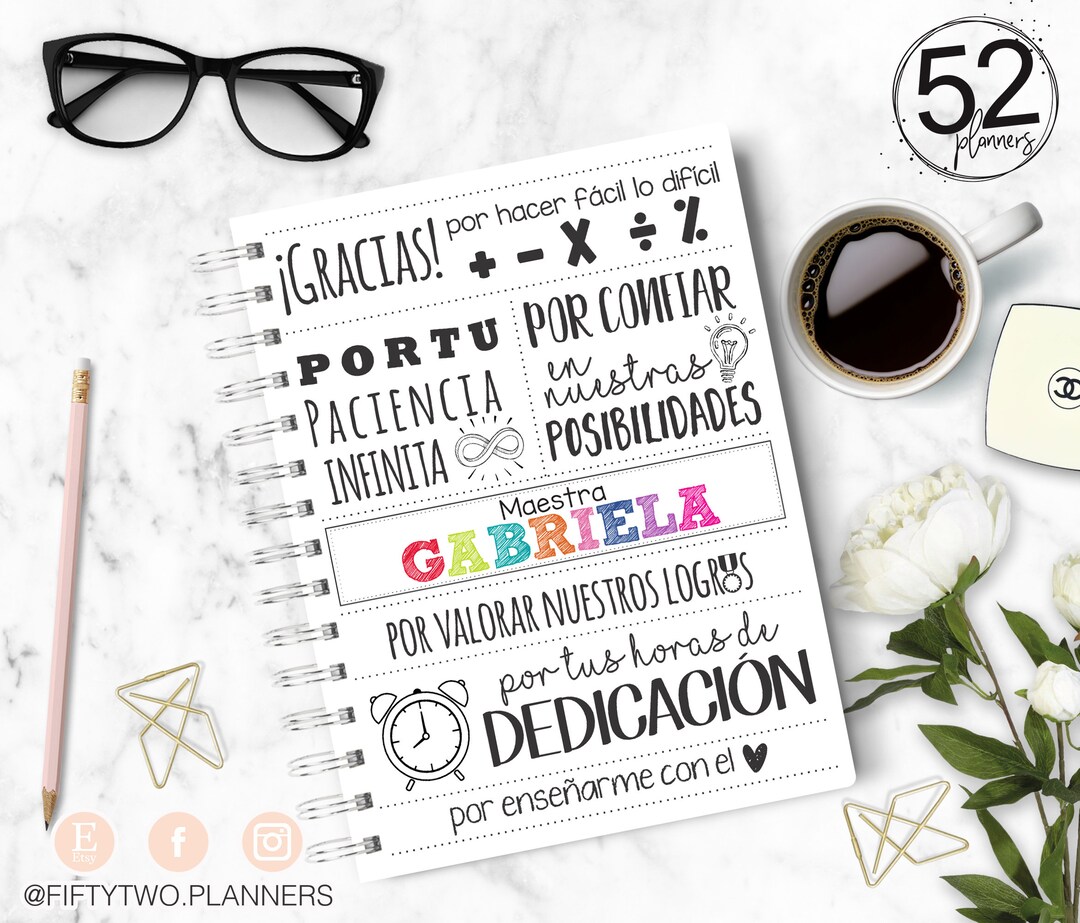 TEACHER COVER PRINTABLE Easy the Difficult Spanish Version - Etsy