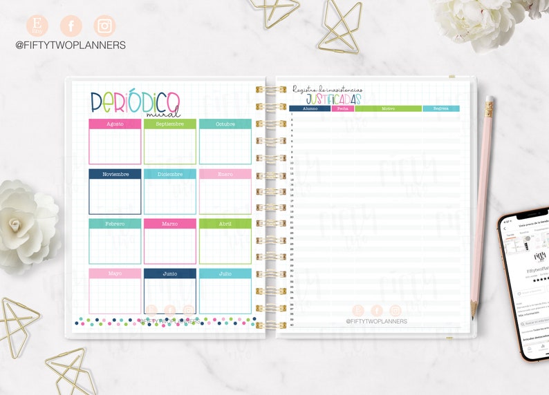 Teacher Planner 2021 2022 / Digital / Printable / Master | Etsy