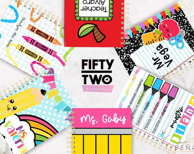 Portadas Escolares Imprimibles para Agendas y Cuadernos para Maestros y ...