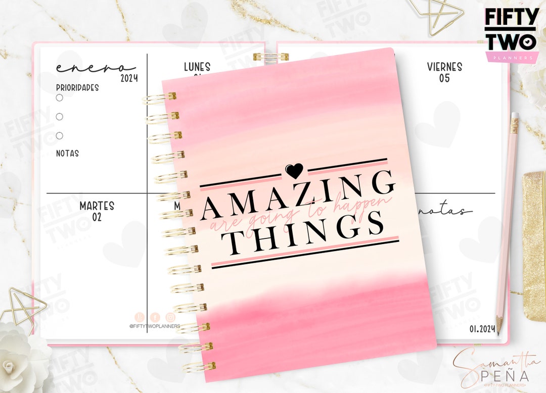 MINIMALIST AGENDA COLLECTION 2024 / Planner / Pretty Agenda in Spanish ...