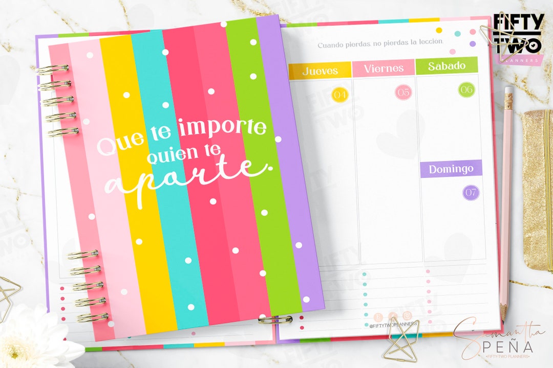 Colorful Agenda 2024 / Agenda 2024 / Half Letter / Colorful Agenda ...