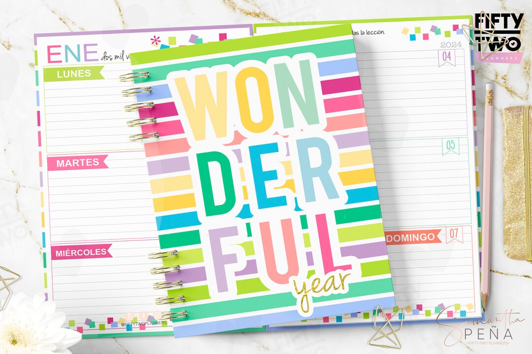 Wonderful Agenda 2024 Half Letter / Pretty Agenda / Colorful Agenda ...