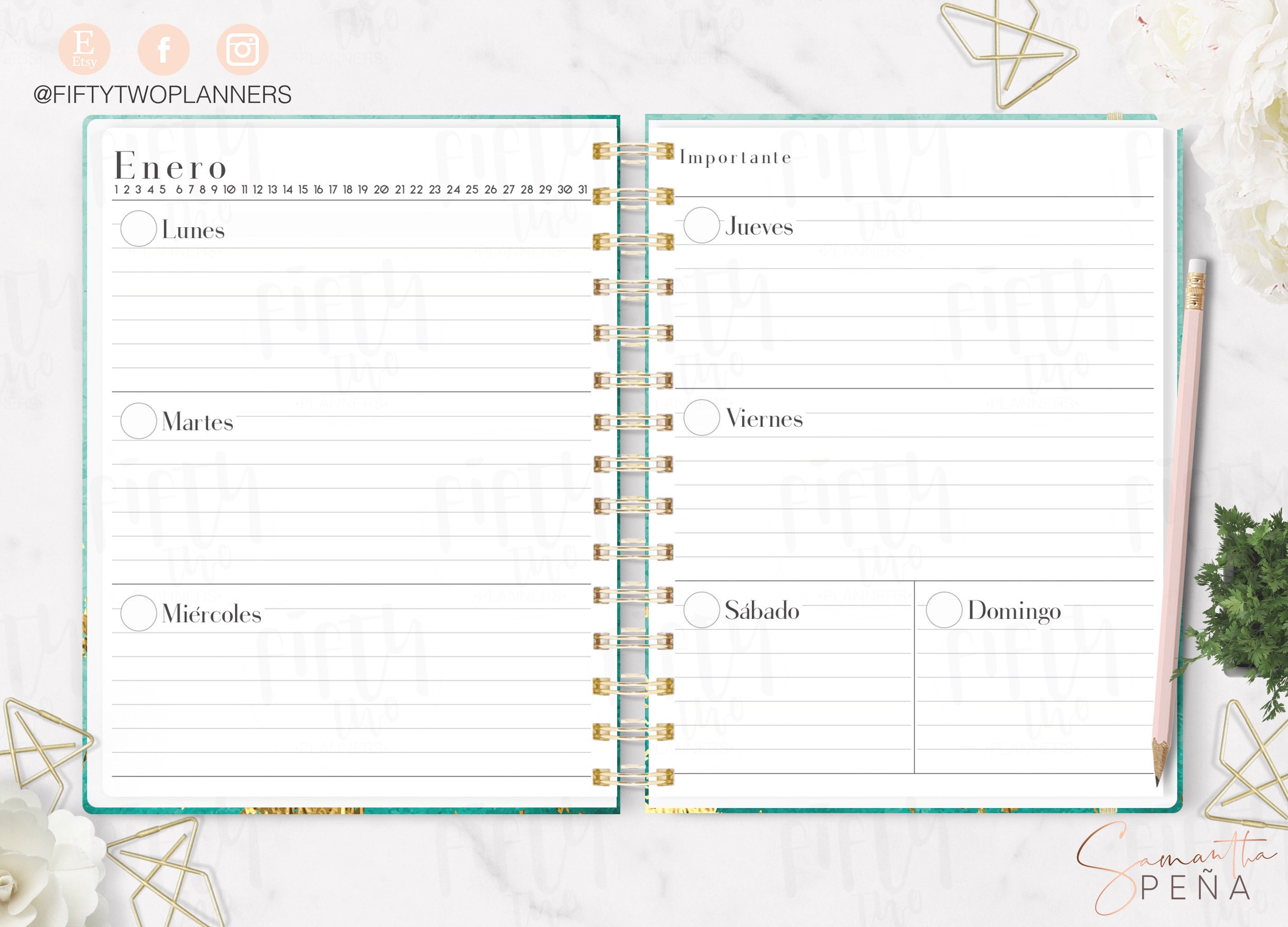 Agenda perpetua unisex / medio oficio / agenda perpetua / agenda sin ...