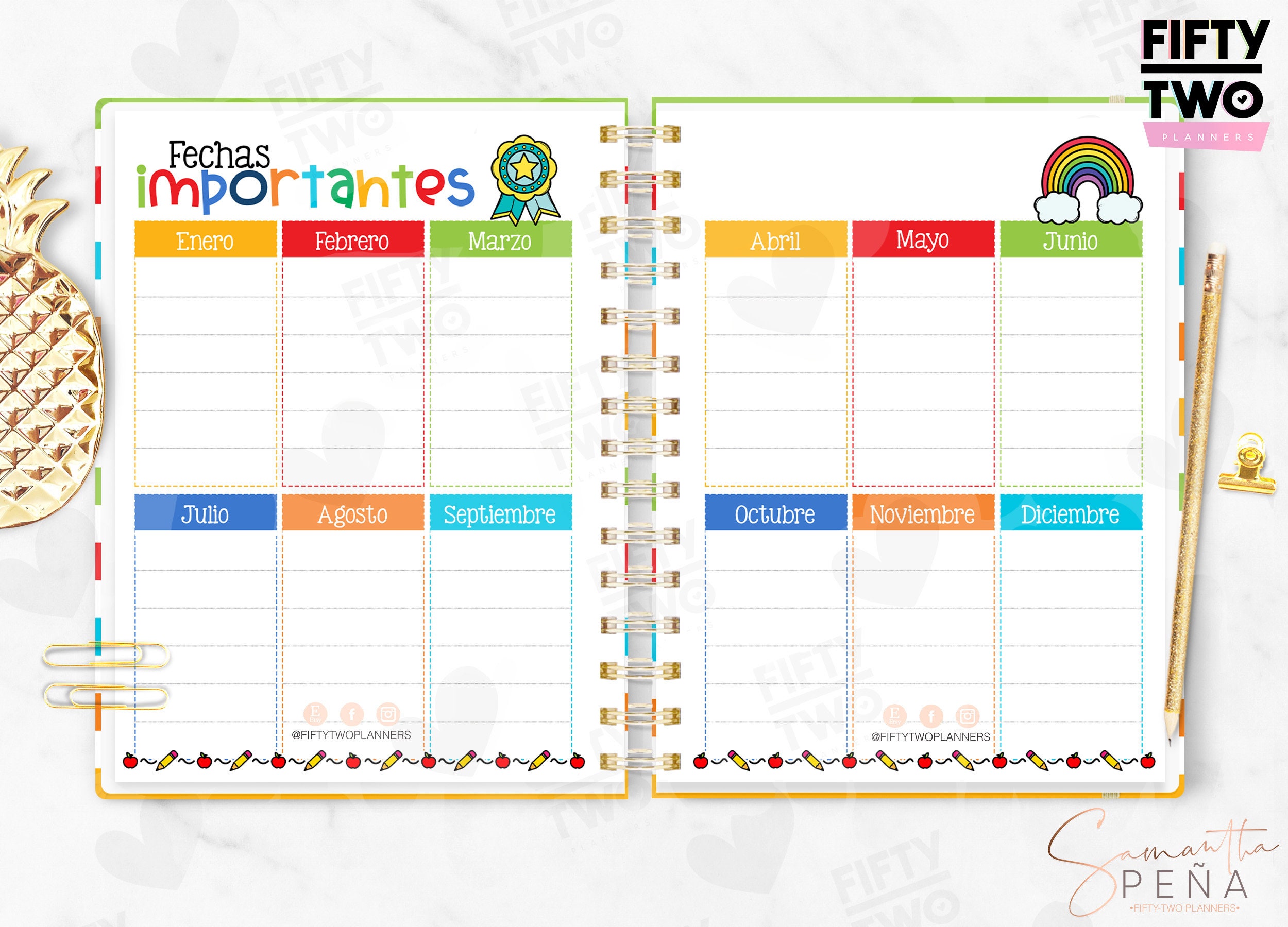 Agenda básica de maestro 2023 2024 / digital / imprimible / - Etsy México