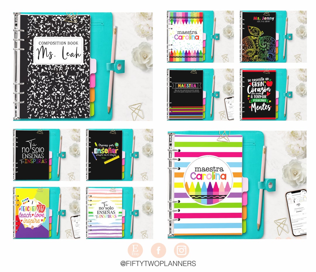 PORTADAS MAESTRO / Teacher Cover Bundle 10 pack / regalos para maestras ...