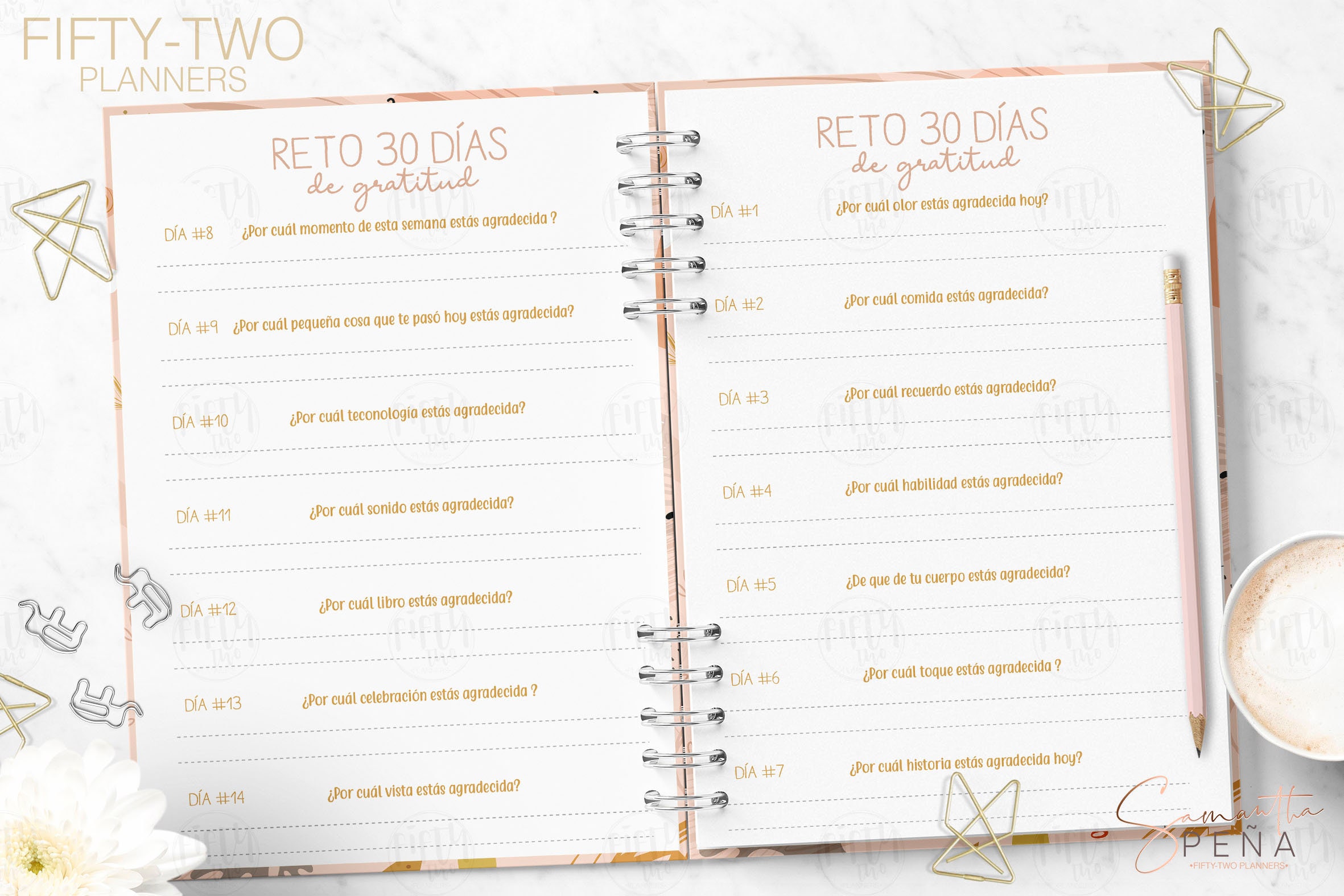 Diario de gratitud / diario de agradecimiento / Descarga en - Etsy México