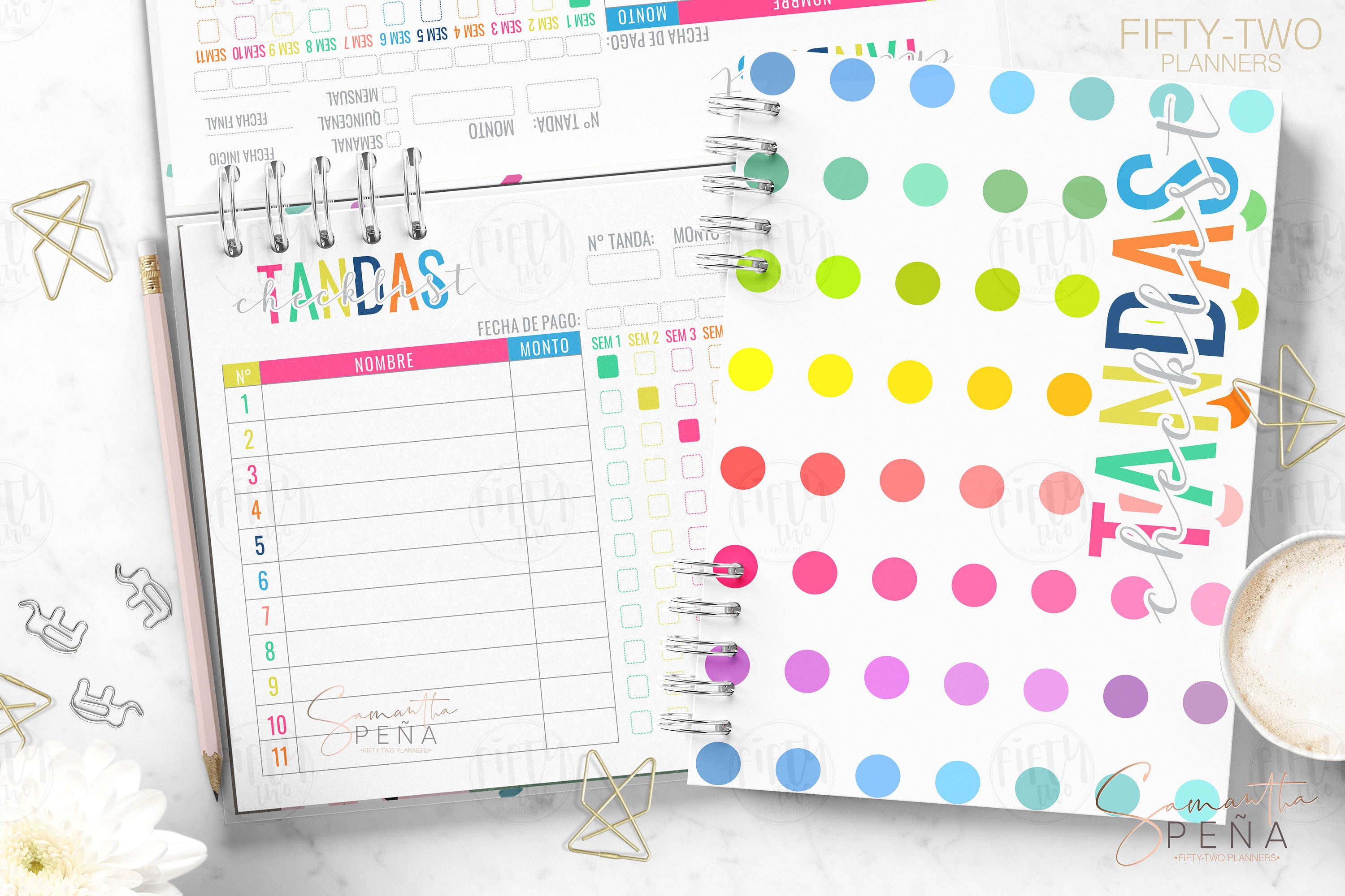 Organizador de tandas horizontal / formato de tandas / organizador para ...